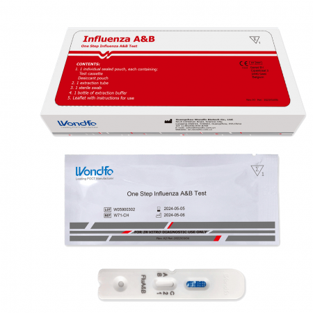 One Step Influenza A and B Test - Wondfo | Rapid FlowFlex Test